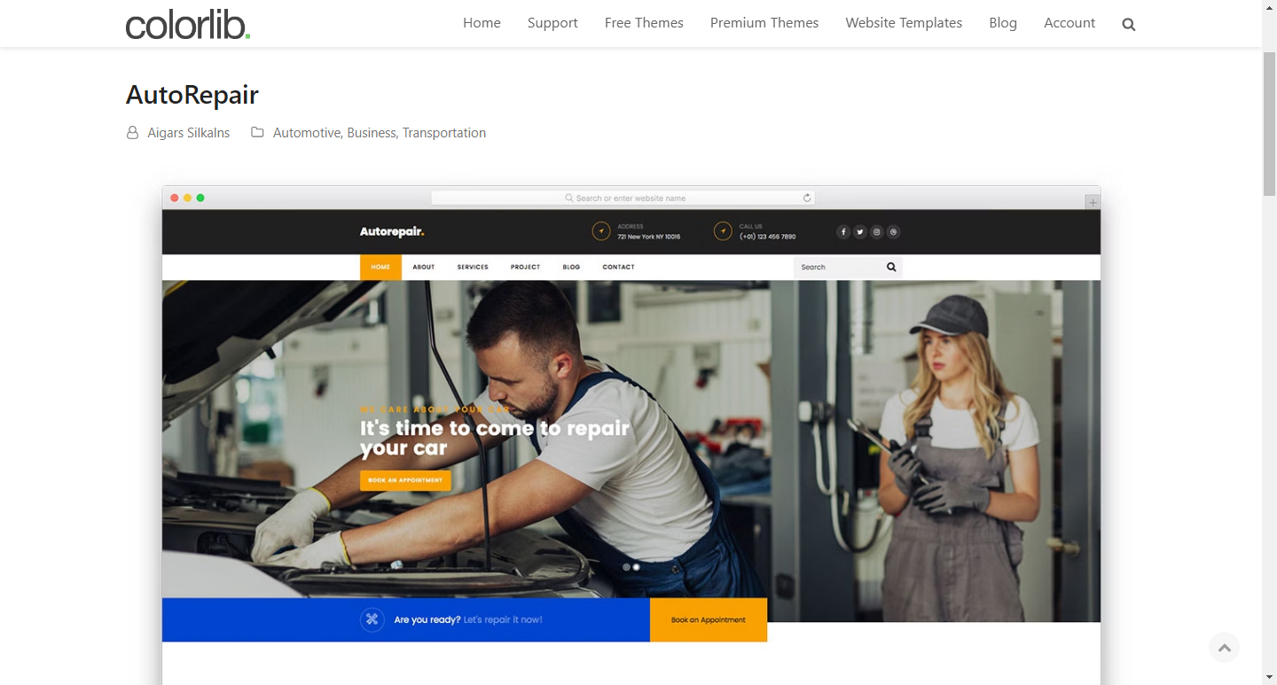 The Best Auto Repair Website Templates for designers - ThemesPlan
