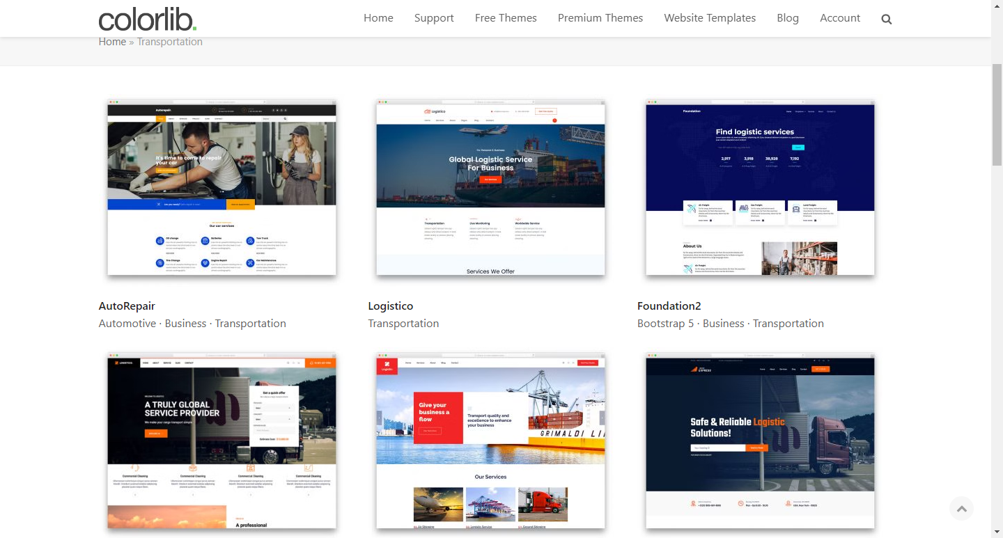 The best free and paid transport website template - ThemesPlan